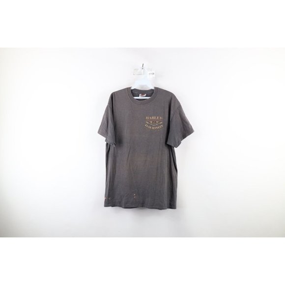 Harley-Davidson | Shirts | Retro Harley Davidson Mens Large Thrashed ...